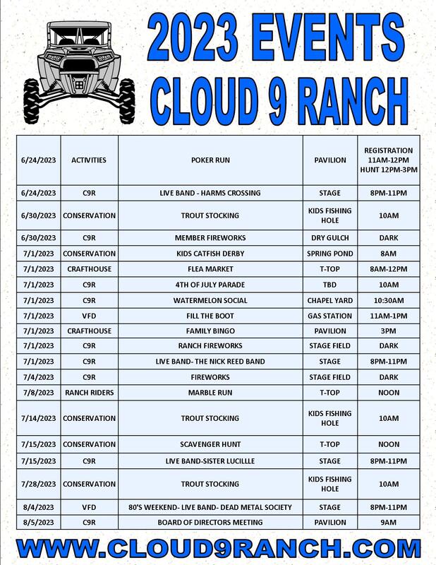 Events | Cloud 9 Ranch